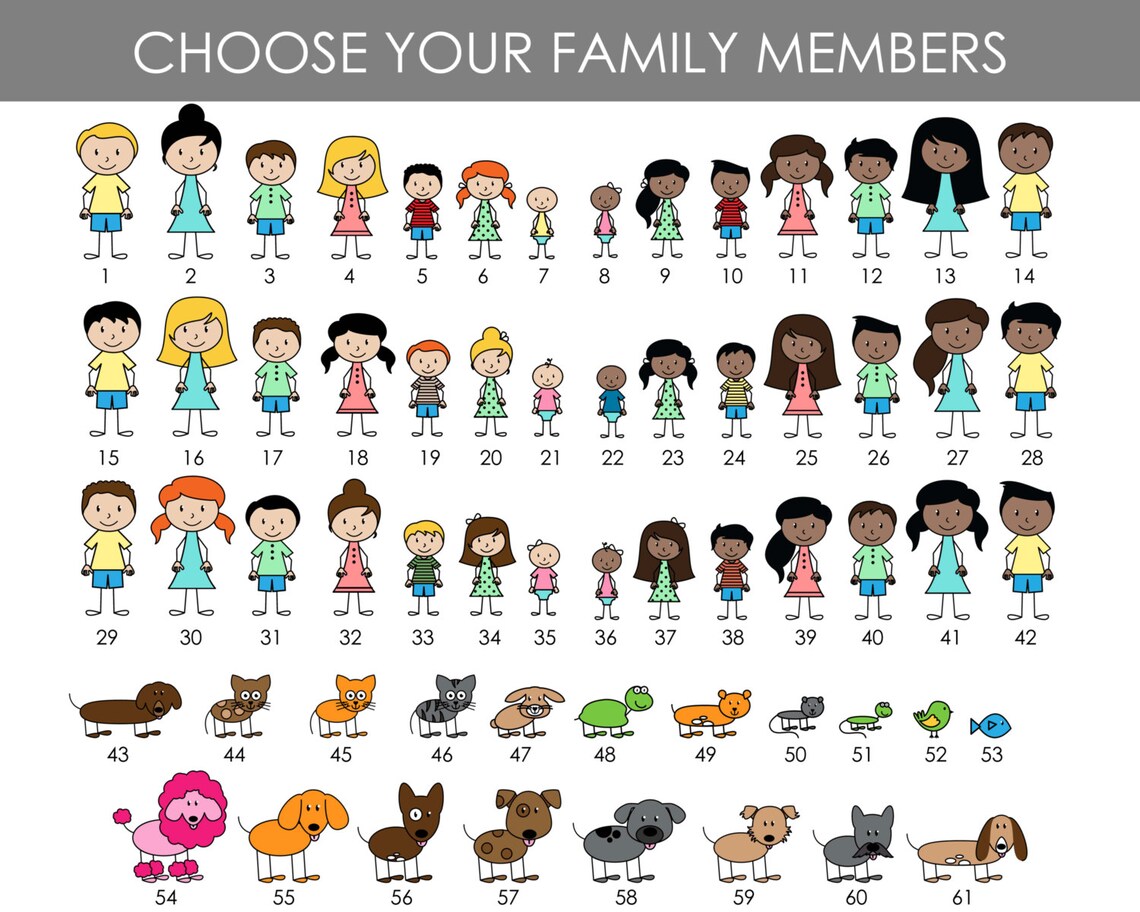 Personalized Family Note Cards Family Stationery Stick | Etsy