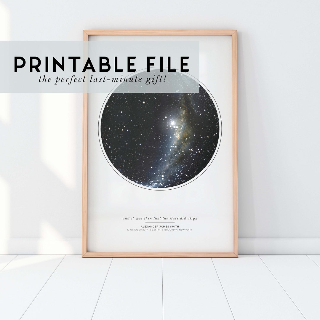 Personalized Star Map Gift | Night Sky Print | Custom Star Chart | Star ...
