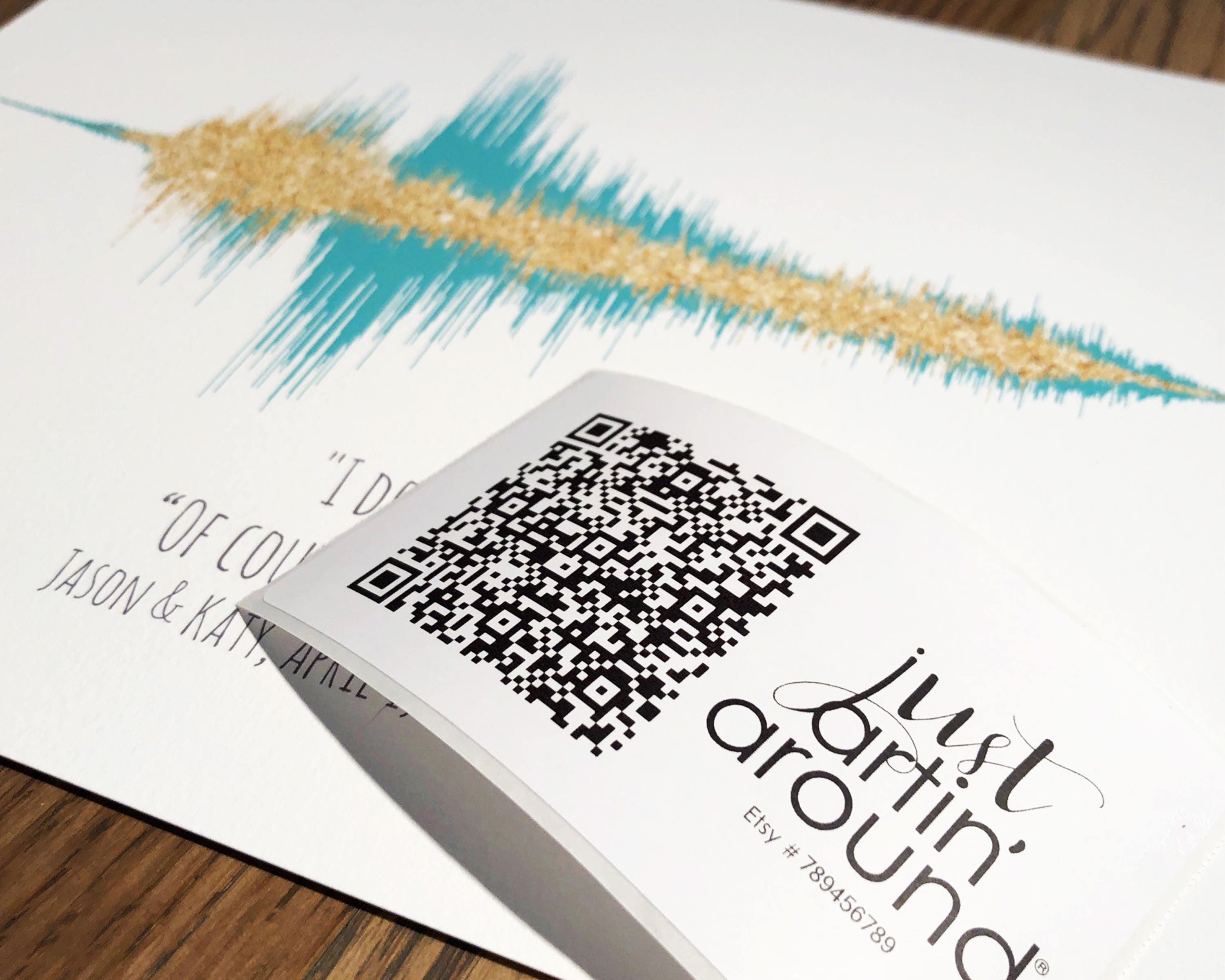 QR Code Sticker | QR Code Art | QR Code Tag | Sound Wave Art Custom ...