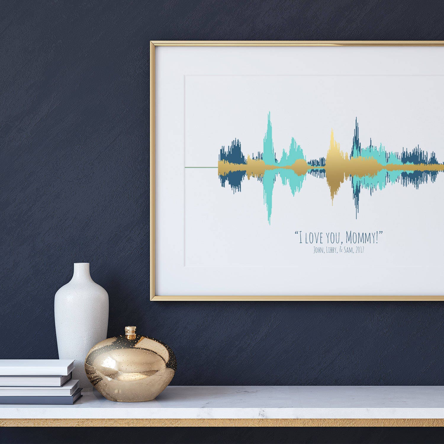 Custom Sound Wave Art Print Voice Wave Choose Your Colors | Etsy Canada