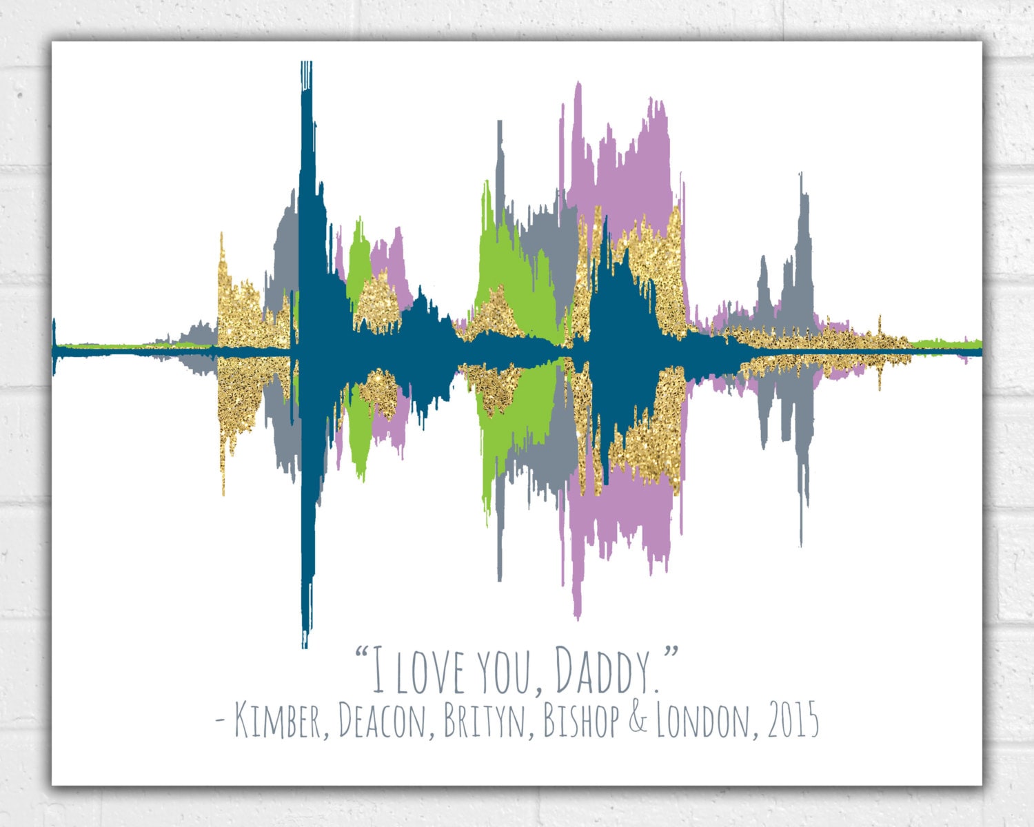 Custom Sound Wave Art Print Voice Wave Choose Your Colors - Etsy UK