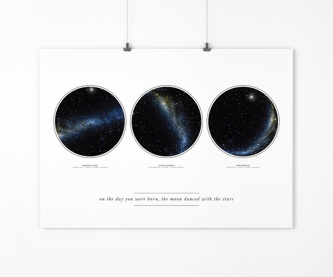 Personalized Star Map | Night Sky Print | Custom Star Chart | Star Map ...