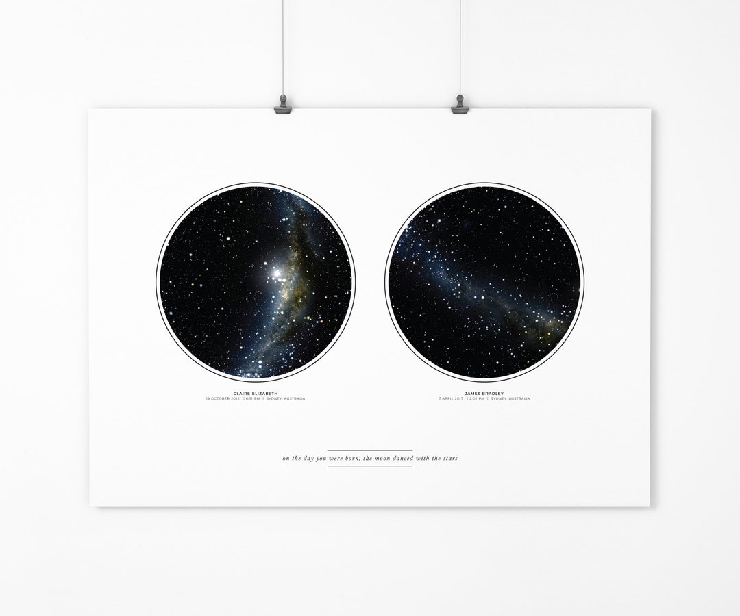 Personalized Star Map | Night Sky Print | Custom Star Chart | Star Map ...
