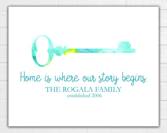 Key Art Print Address Sign Housewarming Gift New Home | Etsy