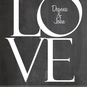 LOVE Sign Romantic Wall Art Anniversary Art Romantic Print Wedding ...