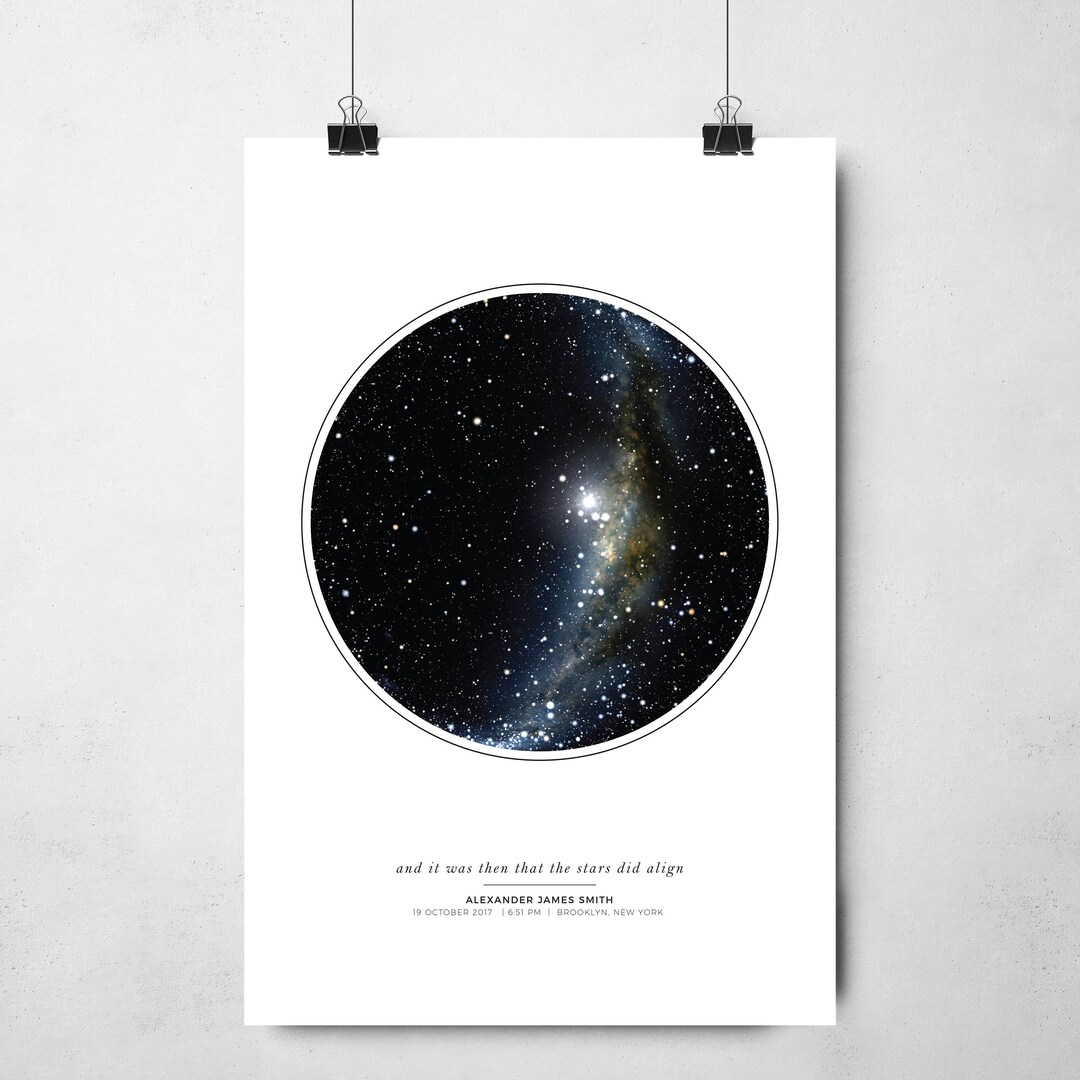 Personalized Star Map Gift | Night Sky Print | Custom Star Chart | Star ...