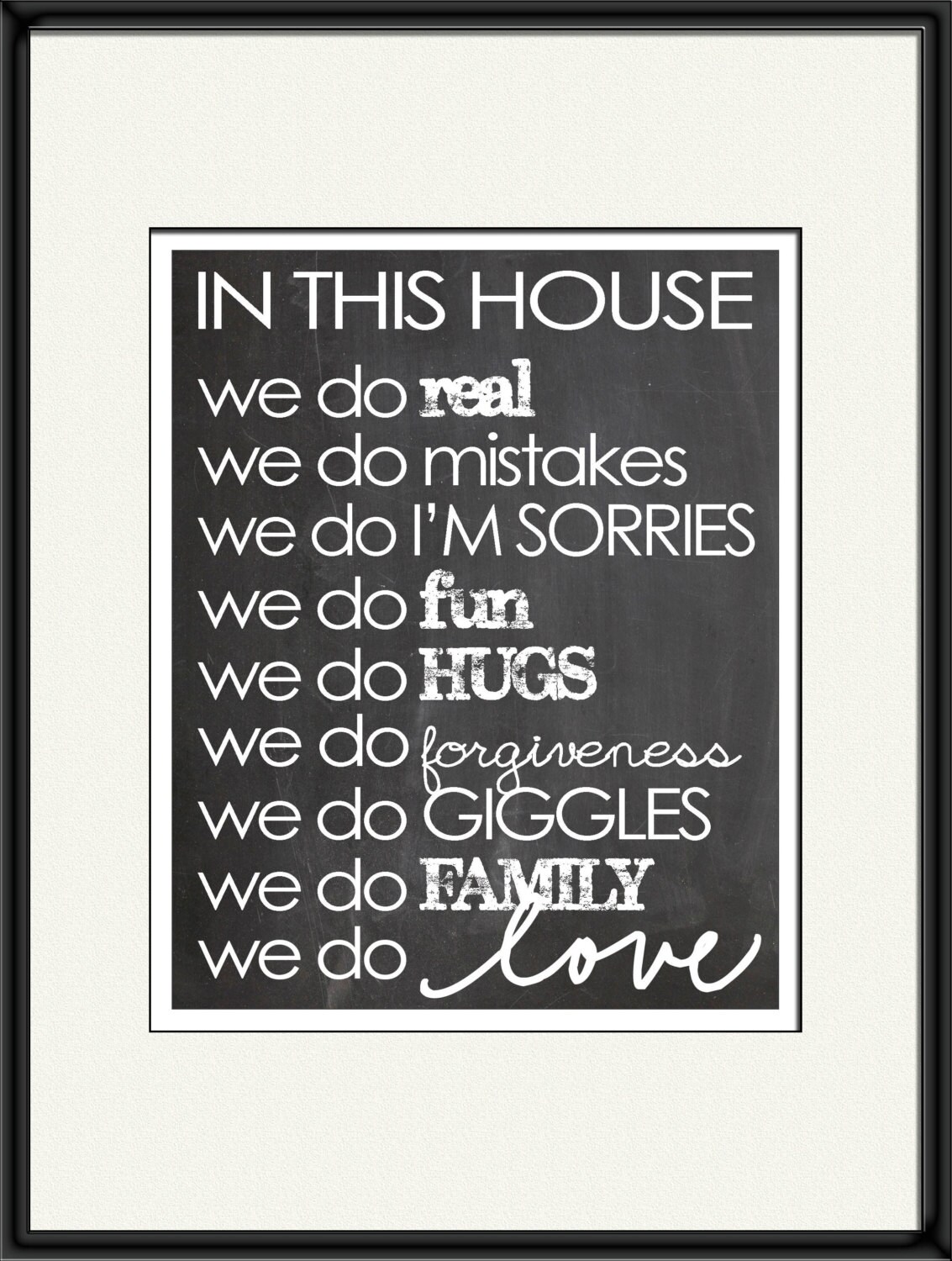 In This House We Do Print House Rules Sign Family Rules | Etsy
