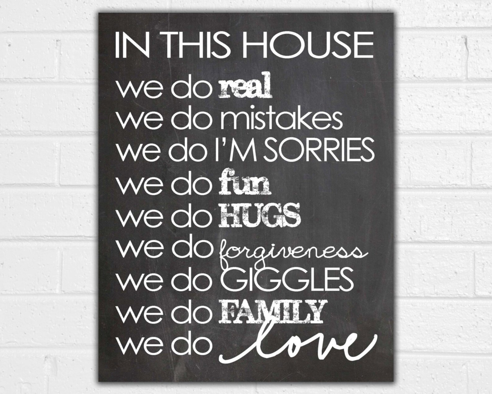 In This House We Do Print House Rules Sign Family Rules | Etsy