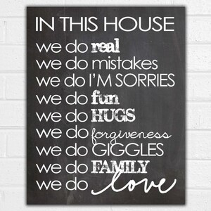 In This House We Do Print House Rules Sign Family Rules Wall Art in ...