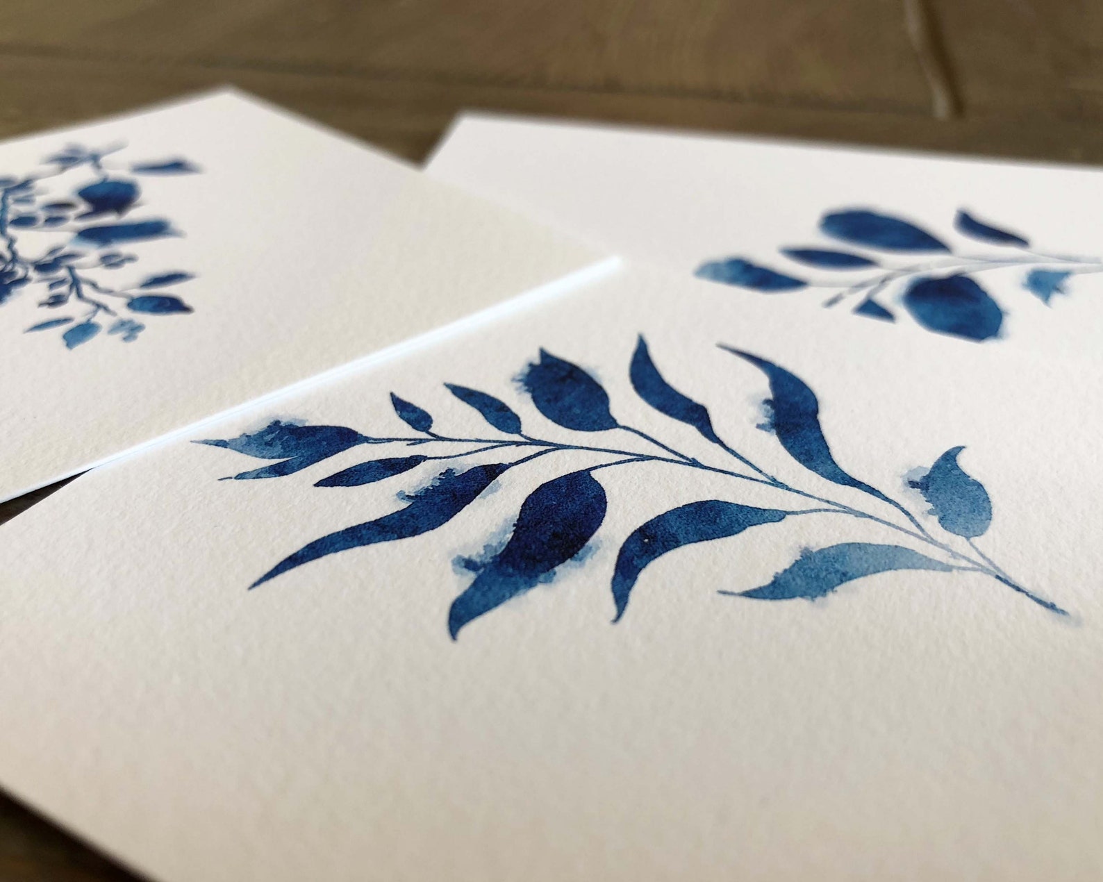 Indigo Botanical Print Set | Watercolor Botanical | Botanical ...