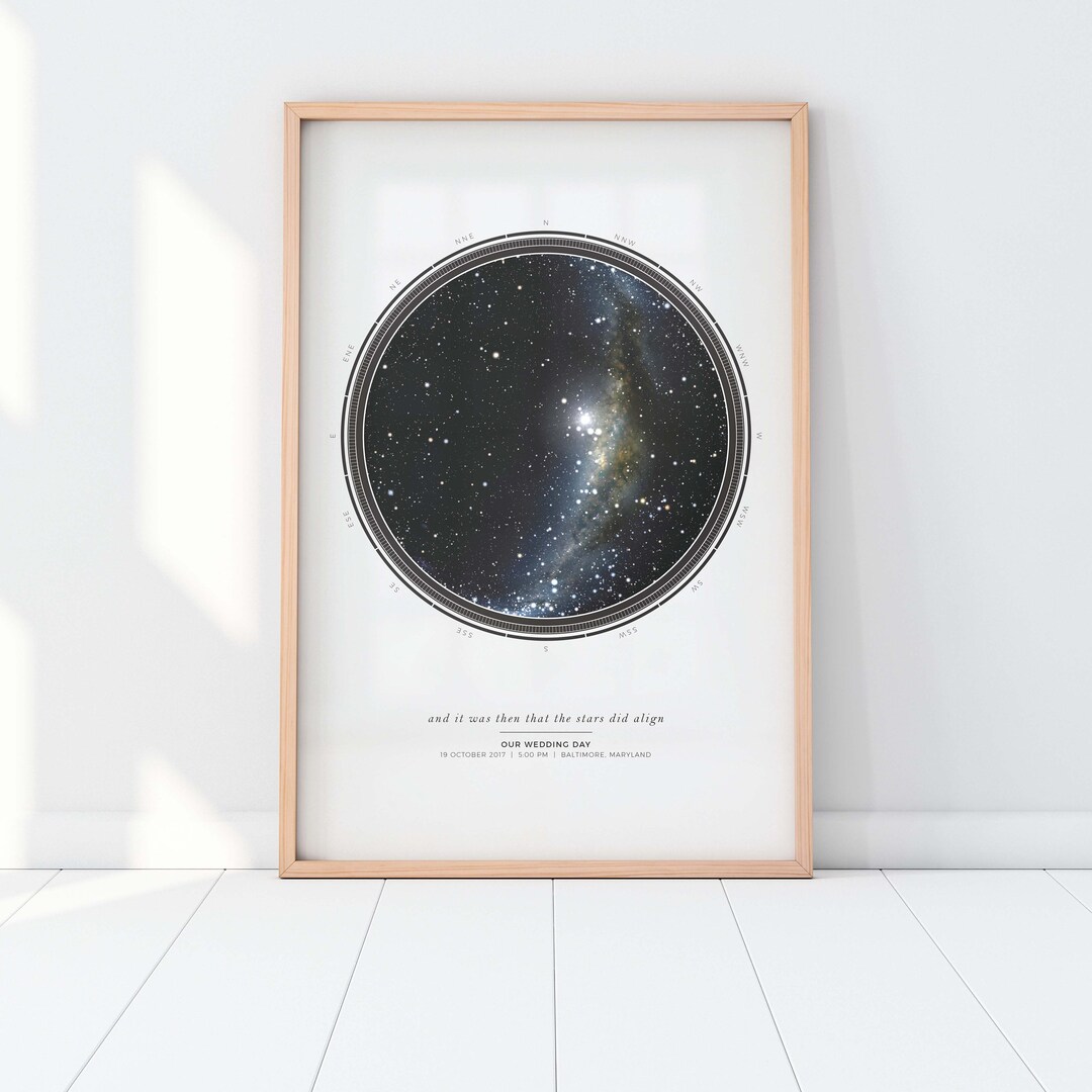 Personalized Star Map Gift | Night Sky Print | Custom Star Chart | Star ...