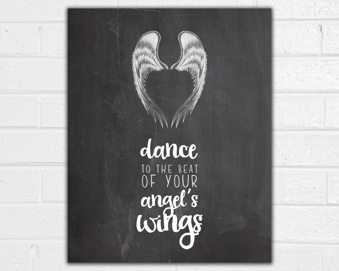 Angel Wings Wall Decor Print Angel Wings Wall Art Angel Art Dance Art ...