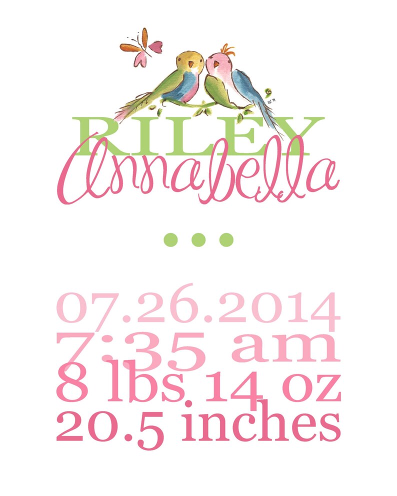 Baby Stats Wall Art Baby Girl Nursery Decor Newborn Gift - Etsy