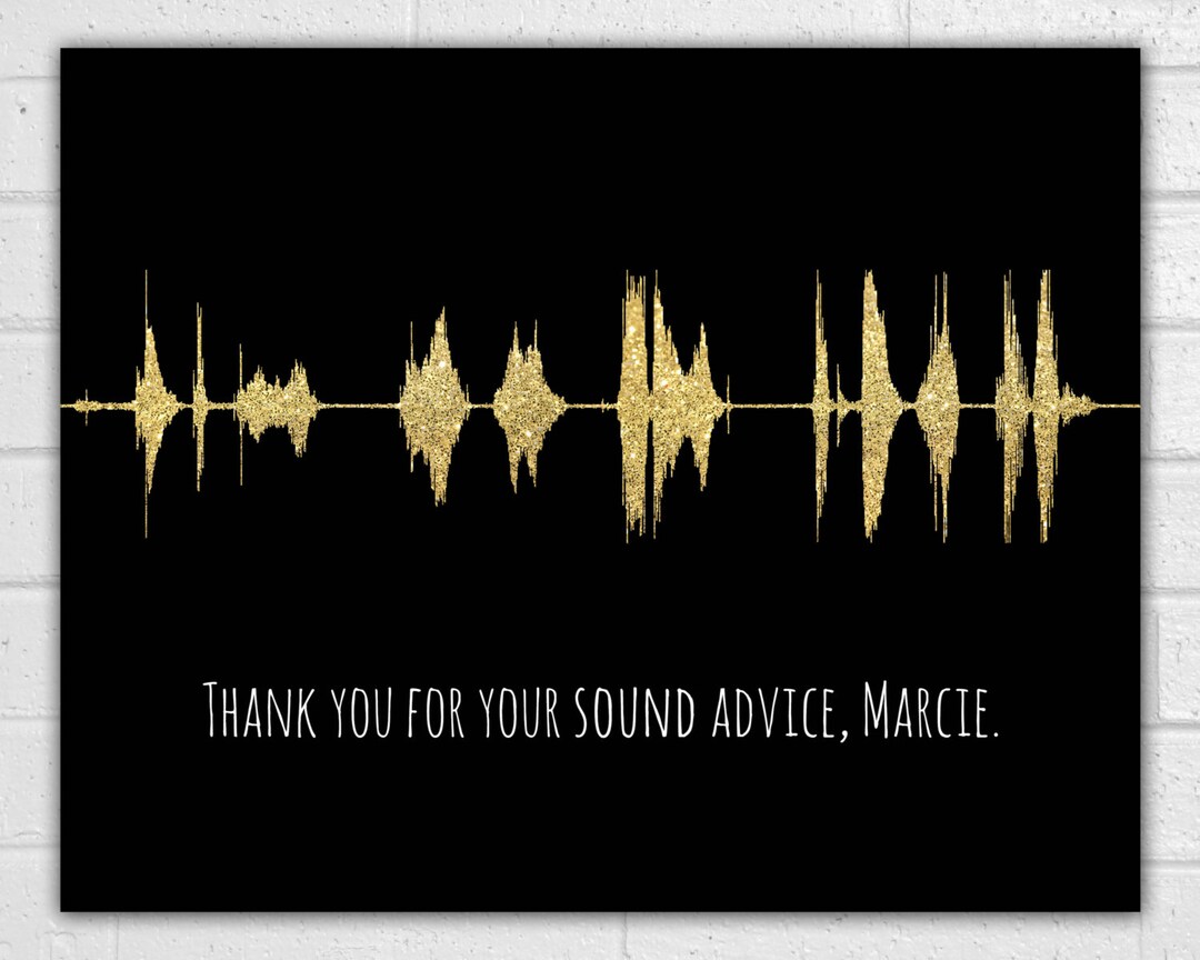 Custom Sound Wave Art Print - Voice Wave - Choose Your Colors - up to 5 ...