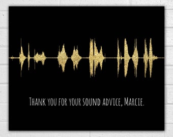 Custom Sound Wave Art Print Voice Wave Choose Your Colors | Etsy