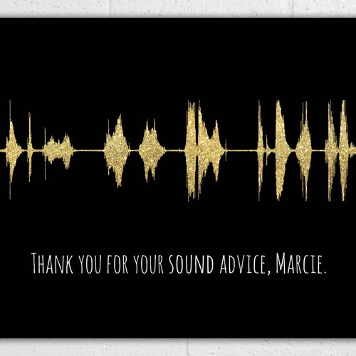 Custom Sound Wave Art Print Voice Wave Choose Your Colors - Etsy