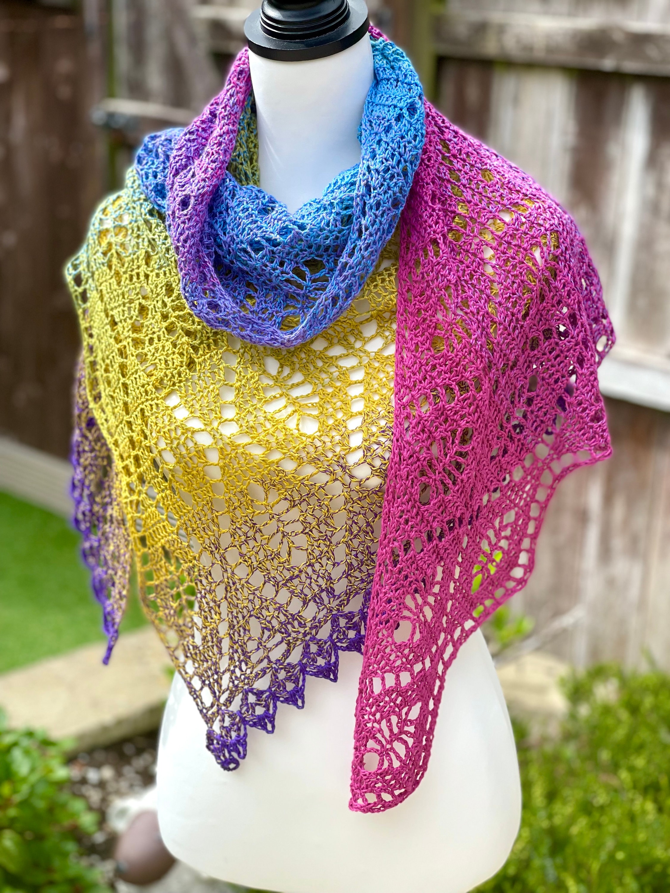 Crochet Shawl PDF Pattern Download - BE A GEM - Etsy UK