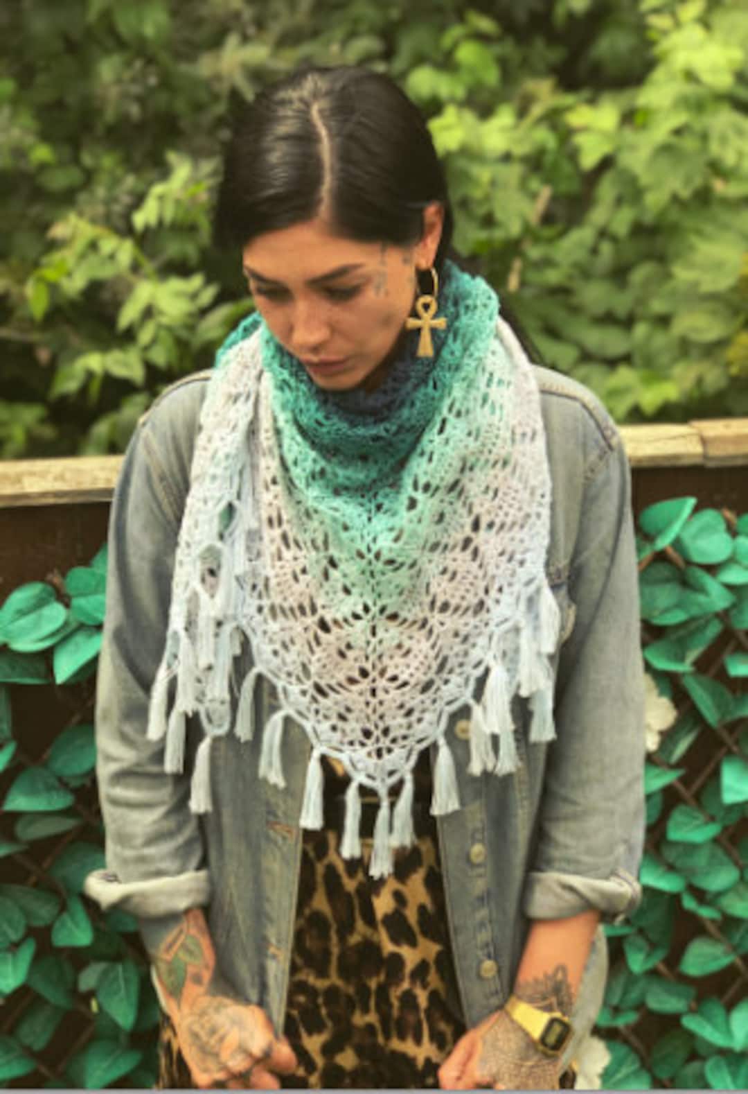 Peppermint Tea Triangle - Crochet Shawl PDF Pattern Digital Download - Etsy