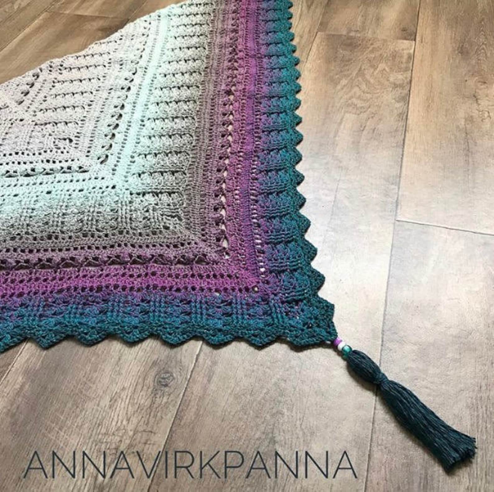 PDF Crochet Shawl Pattern - Custard Cream - Etsy