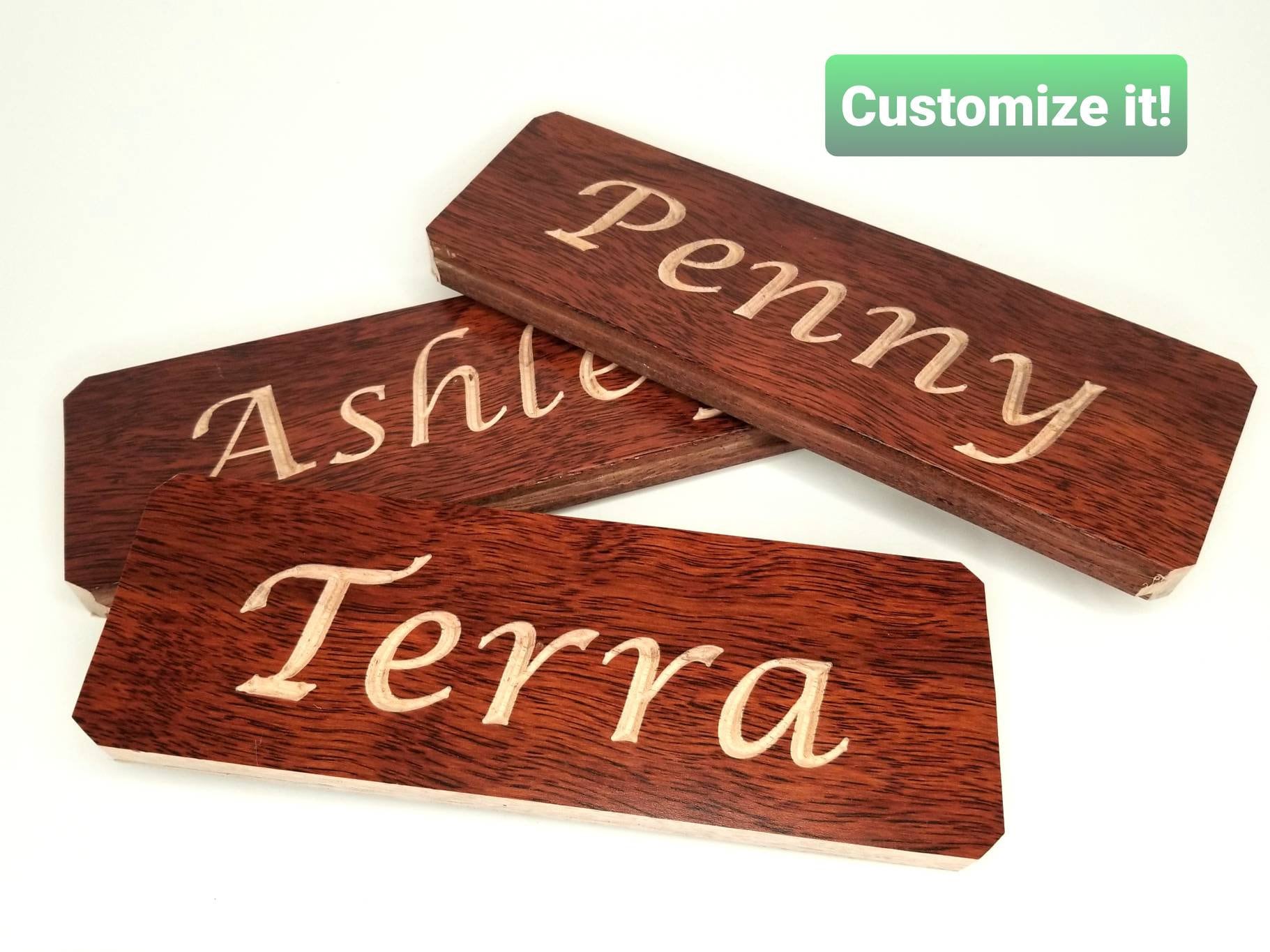 Name Sign, Custom Name Carving, Carved Name Plate, Wooden Name ...