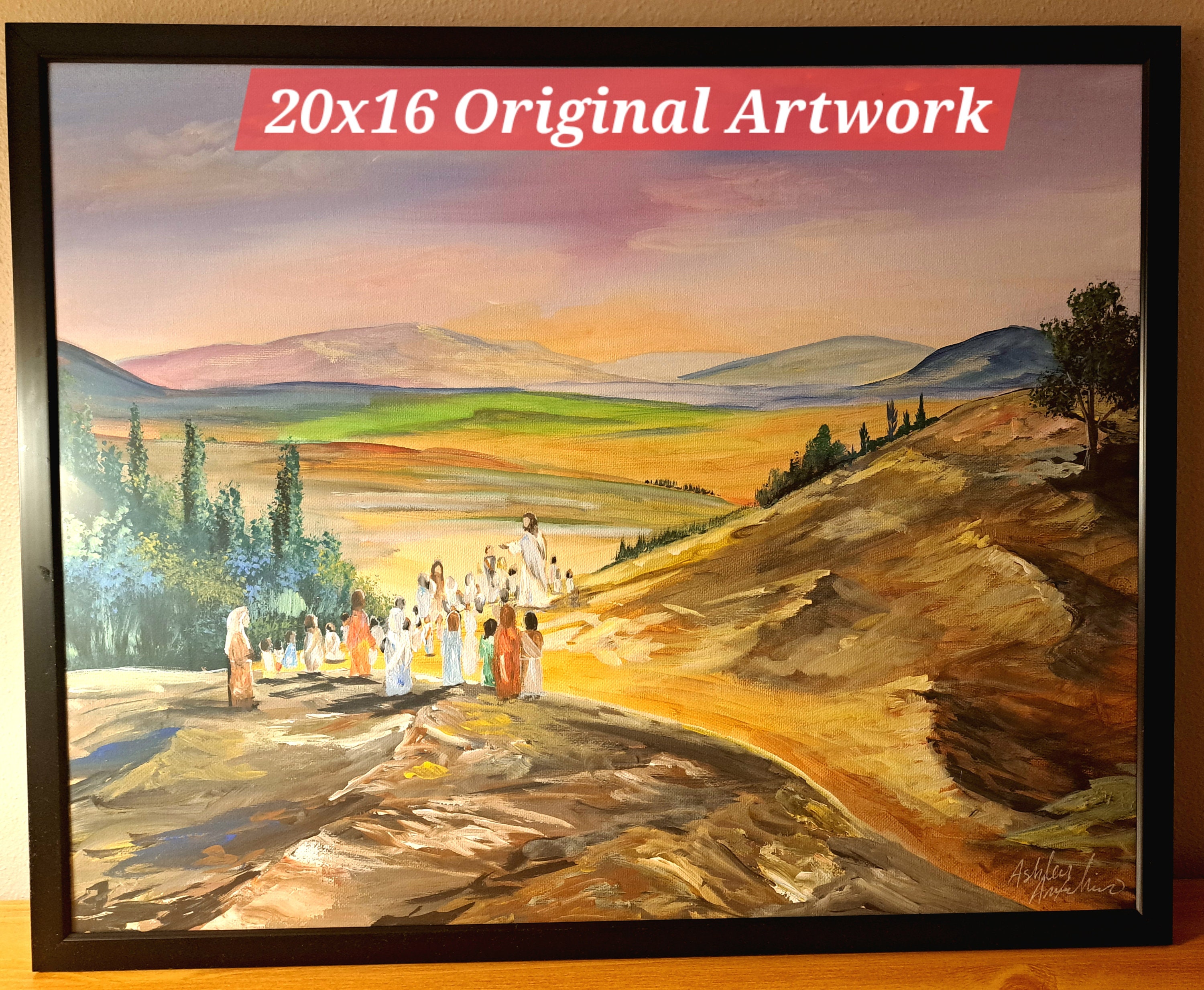 Original Sermon on the Mount Painting: Christian Scripture Art - Etsy