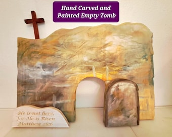 Empty Tomb Quality Hardwood Easter Creche Empty Tomb Resurrection Scene ...