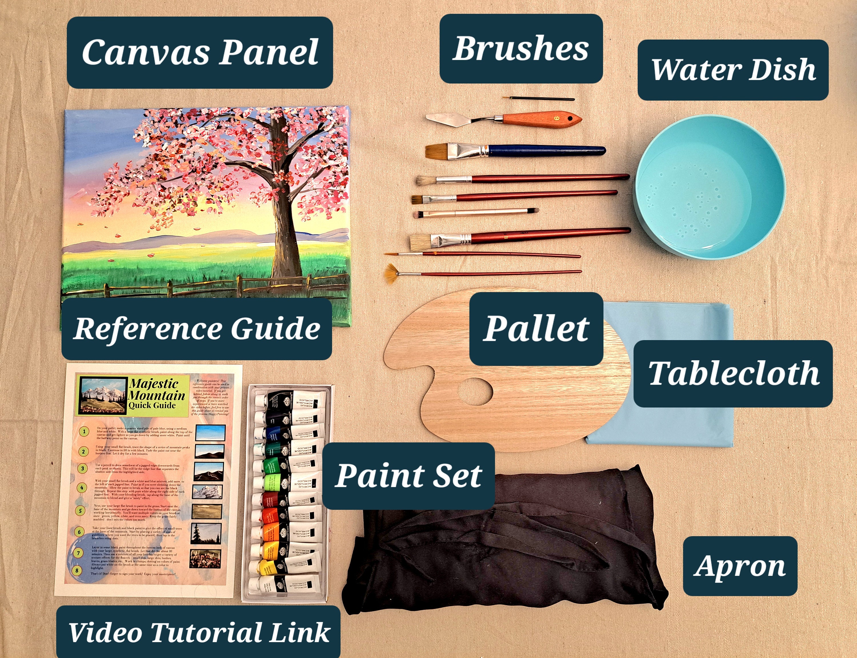 Paint Party Kit, Group Painting, Date Night Painting, Paint Tutorial ...