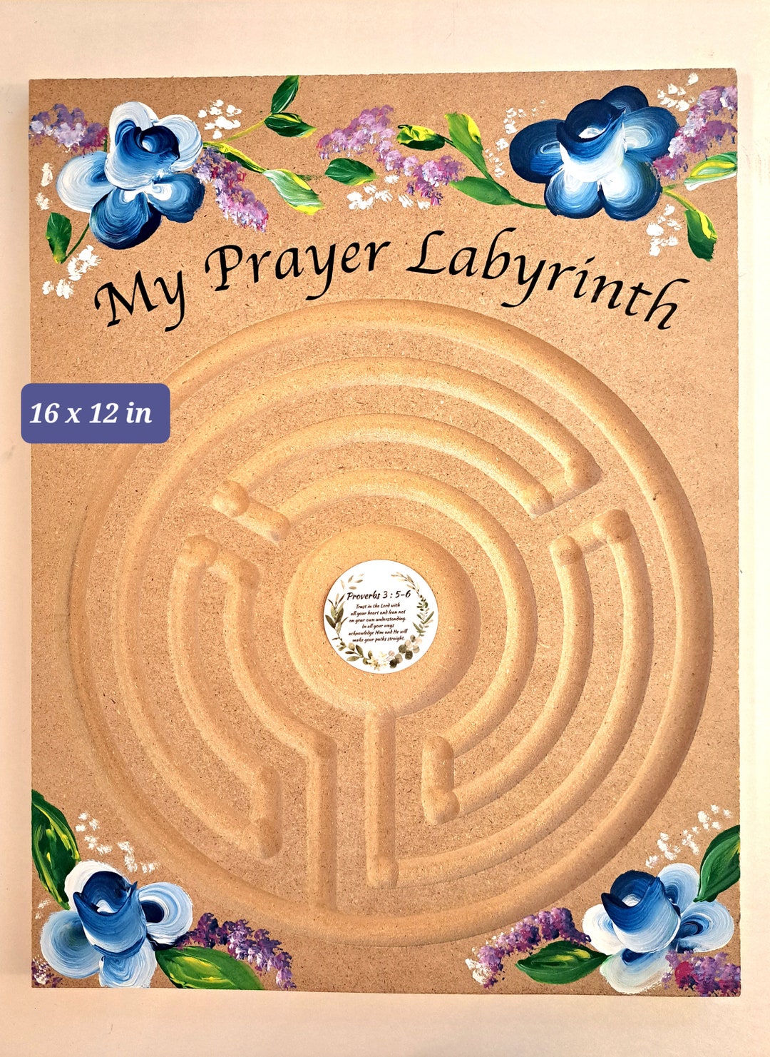Prayer Labyrinth, Finger Labyrinth, Carved Labyrinth, Prayer Gift ...