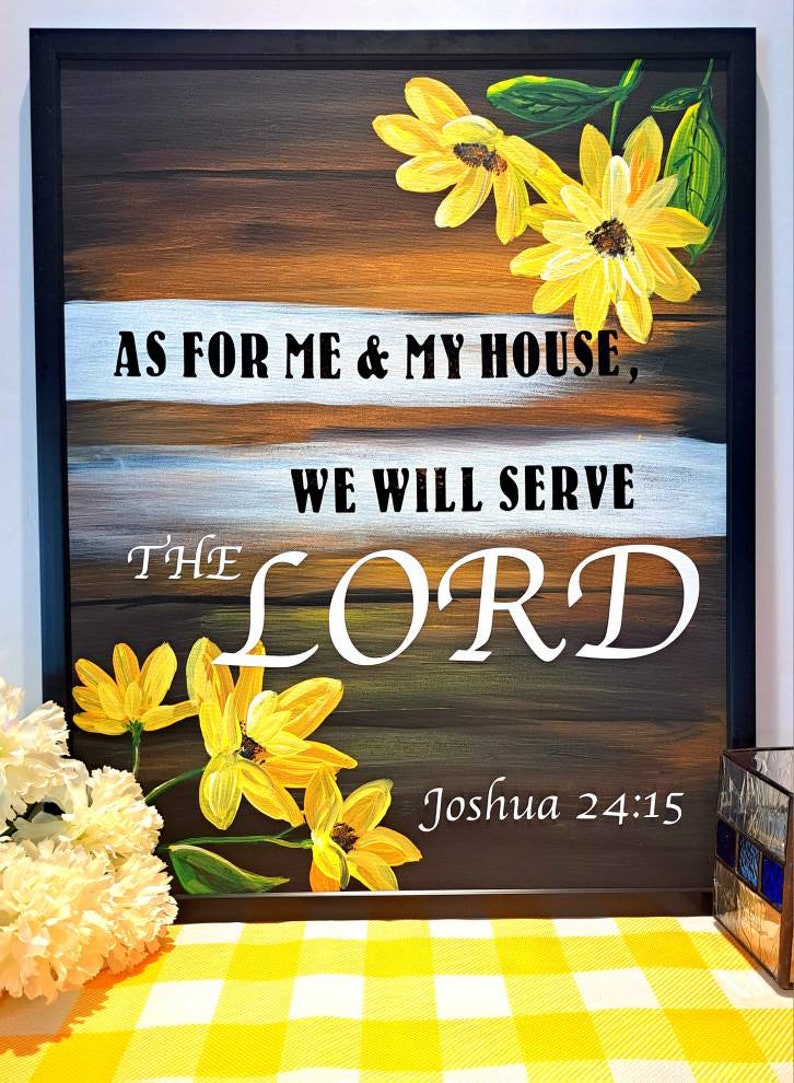 Christian Decor, as for Me and My House, Scripture Wall Art, Bible ...