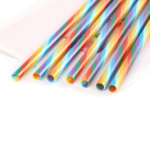 Rainbow Reusable Straw St Patricks Day Straws 9 Inches Long - Etsy