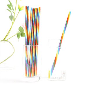 Rainbow Reusable Straw St Patricks Day Straws 9 Inches Long - Etsy