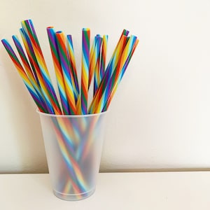 Rainbow Reusable Straw St Patricks Day Straws 9 Inches Long - Etsy