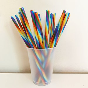 Rainbow Reusable Straw St Patricks Day Straws 9 Inches Long - Etsy