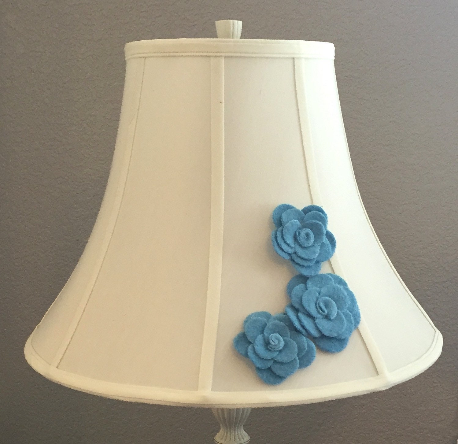Ivory Wool Felt Flowers, 2 Piece Set - Etsy