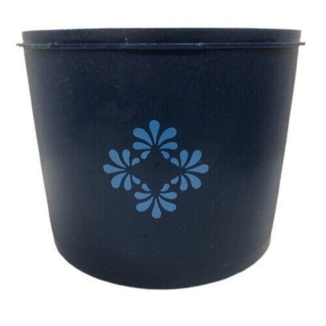 Vintage Tupperware Servalier Navy Blue Cannister Replacement - No Lid ...