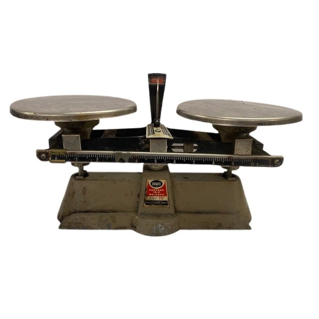 Ohaus Harvard Trip Balance Laboratory Scales 2.5kg/5lb #1201 VINTAGE ...