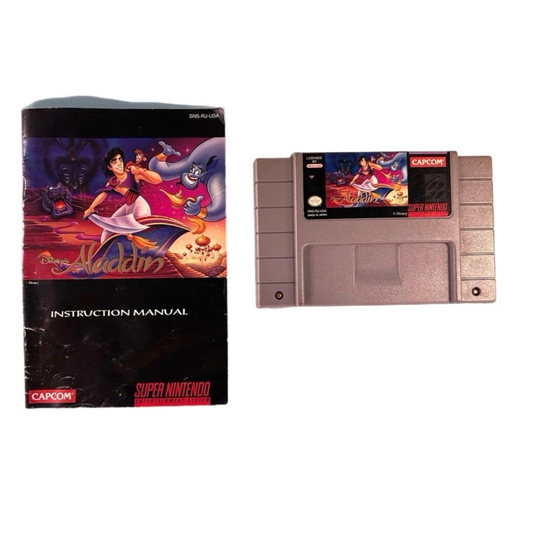 Disney Aladdin Super Nintendo SNES Game With Instructions Capcom 1993 ...