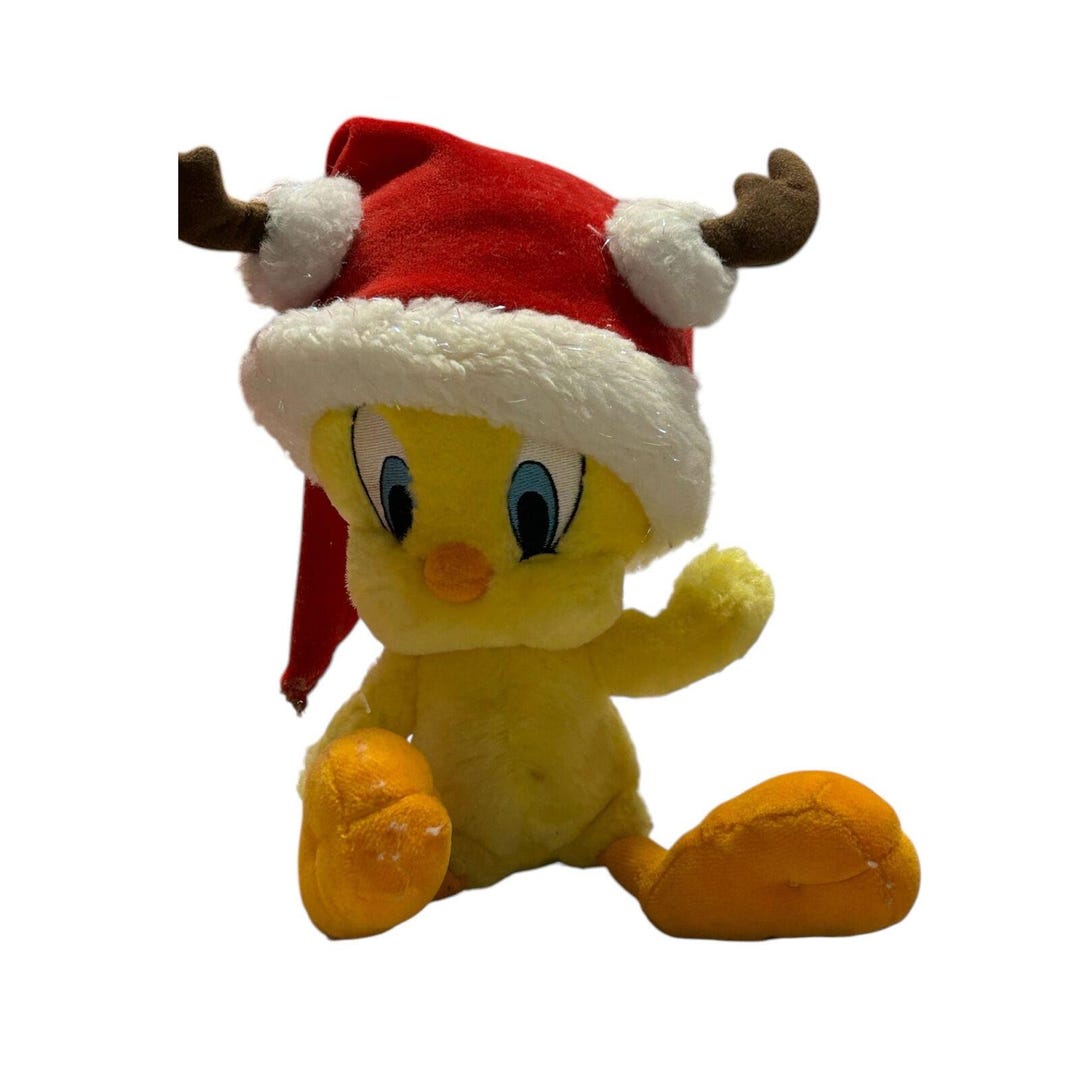 Hallmark Tweety Bird Santa's Wittle Helper Santa Hat 10" Plush Stuffed ...