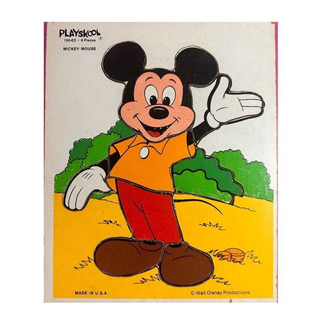 Playskool Disney Mickey Mouse Wooden Puzzle 8 Pieces 190-05 VINTAGE! - Etsy