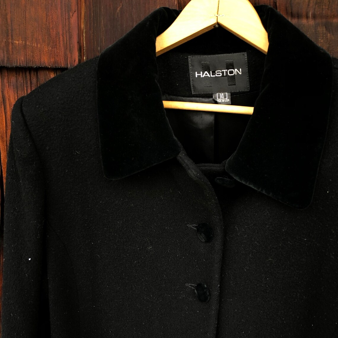 Vintage Halston Long Wool Overcoat // Fancy Winter Coat Made - Etsy
