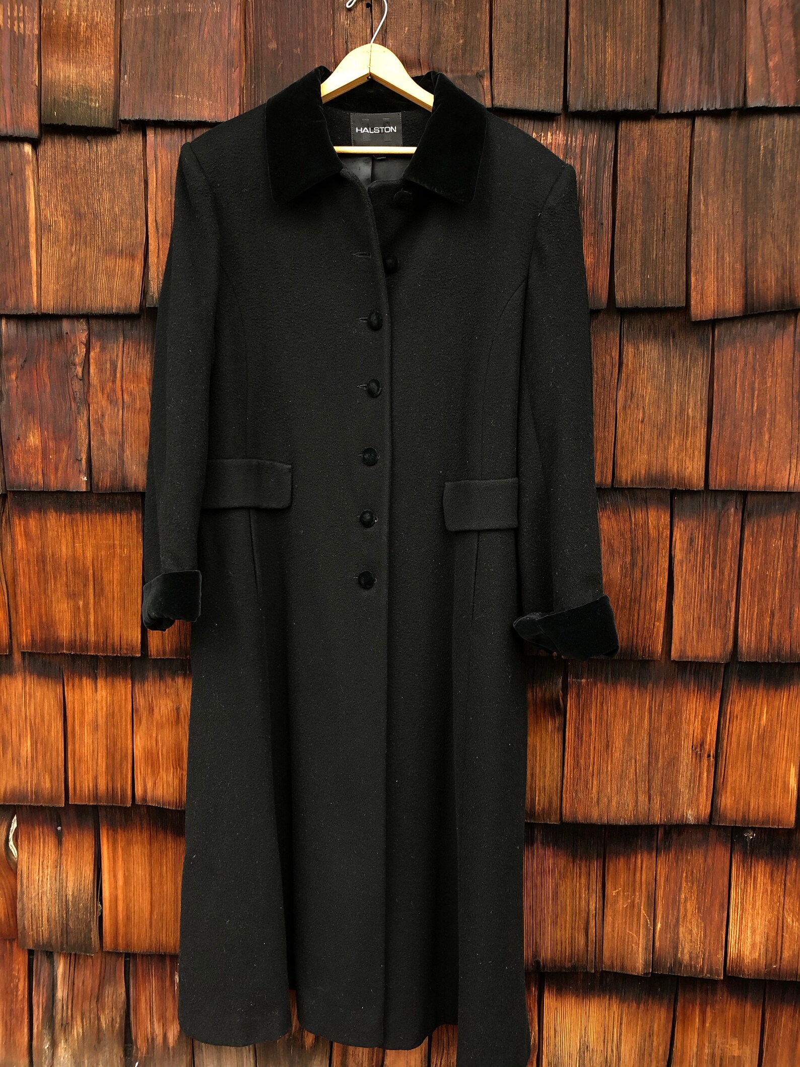 Vintage Halston Long Wool Overcoat // Fancy Winter Coat Made - Etsy