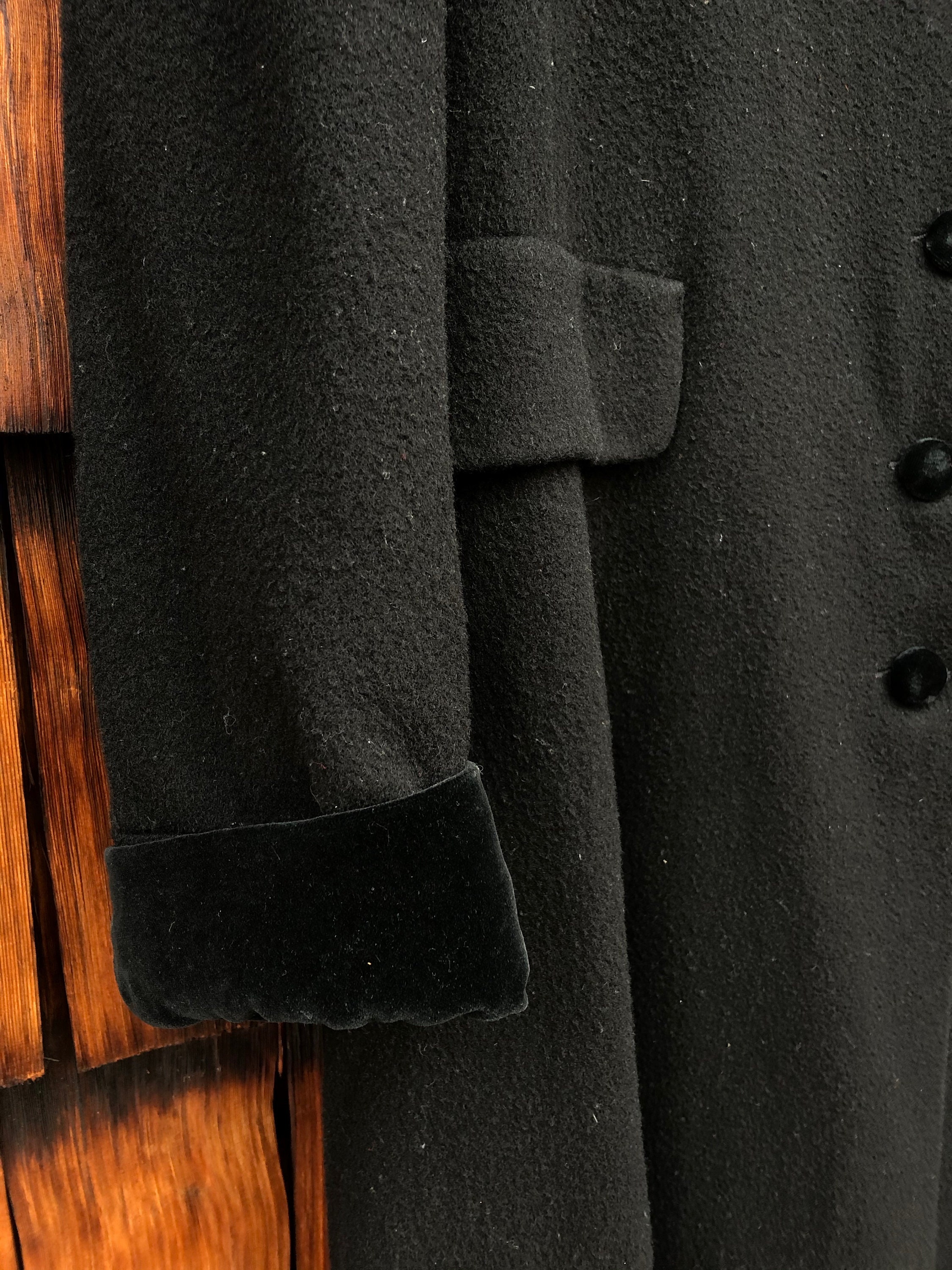 Vintage Halston Long Wool Overcoat // Fancy Winter Coat Made in USA ...