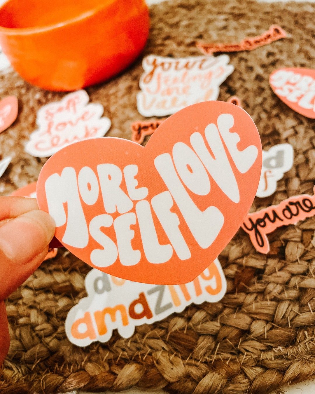 More Self Love Sticker Valentines Day Gift Heart Positivity Waterproof ...