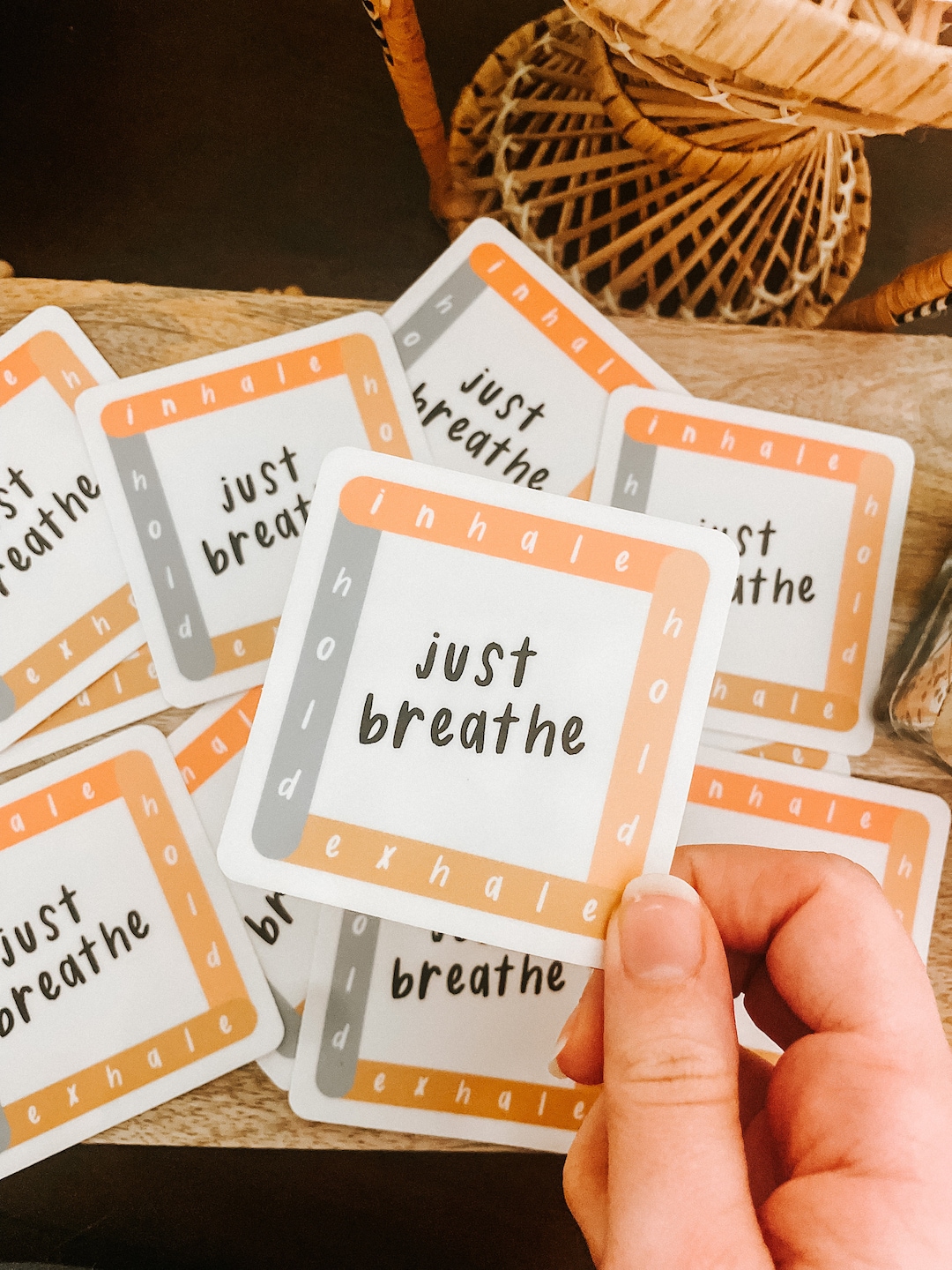 Box Breathing Sticker Grounding Mindfulness Mental Health Positivity ...