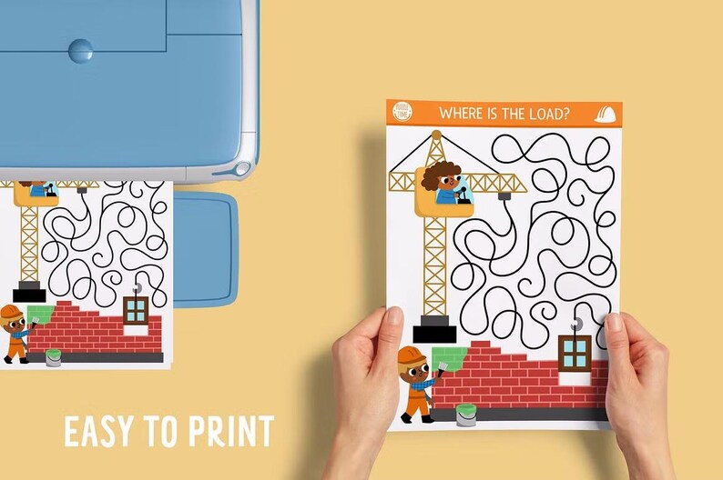 Construction Site Games for Kids, Activity Digital Downloads, Craft ...