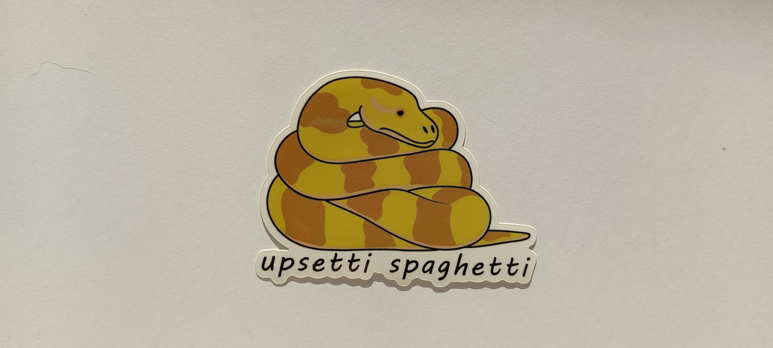 Upsetti Spaghetti Snake Sticker Waterproof Sticker, Laptop Sticker ...