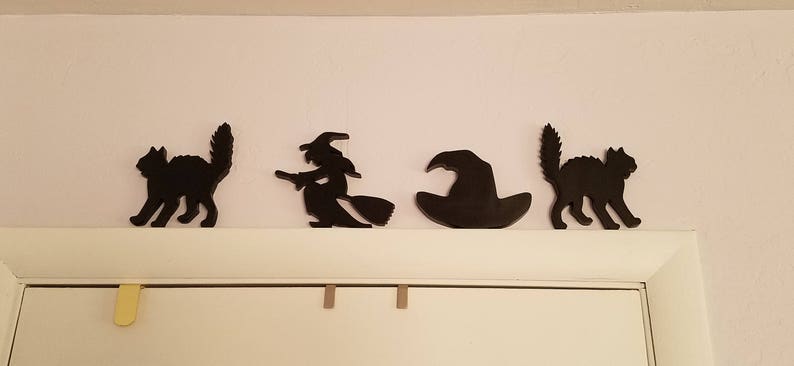 Halloween Cat Decor Door Frame Black | Etsy
