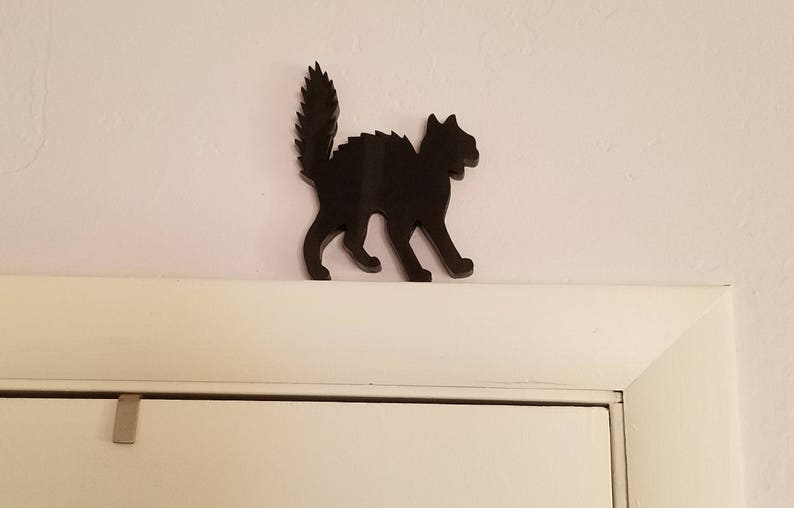 Halloween Cat Decor Door Frame Black | Etsy