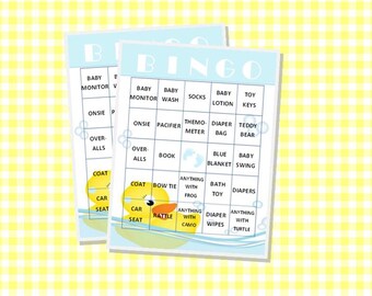 Rubber Duck Baby Shower Party Game Baby Bingo Shower Game Baby Shower ...