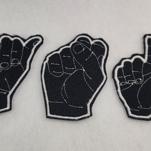 ASL Alphabet Sew on / Iron on Patches FINGERSPELLED WORDS - Etsy